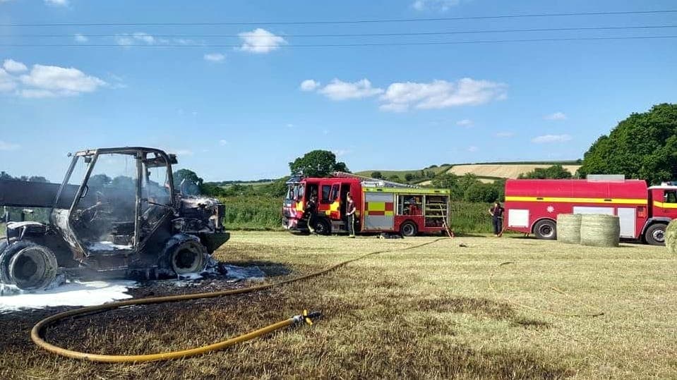Tractor destroyed in farm fire | tamarvalleytimes.co.uk